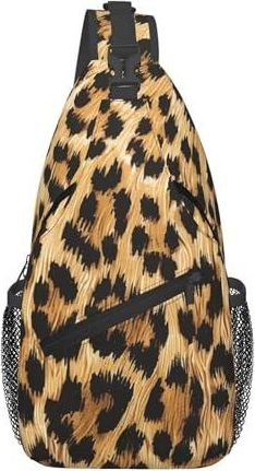 Generic Sacoche Port&eacute; &eacute;paule Imprim&eacute; l&eacute;opard r&eacute;tro, peau de girafe Durable Sling Sac &agrave; Bandouli&egrave;re Casual Sac &agrave; Dos Militaire pour Homme Femme Camping