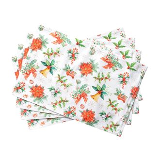 Maison d'Hermine Maison dHermine Platzsets 4er-Set 100% Baumwolle waschbare Tischsets Wiederverwendbare Tischsets f&uuml;r Weihnachtsdekorationenn K&uuml;che Esszimmer Hochzeit 