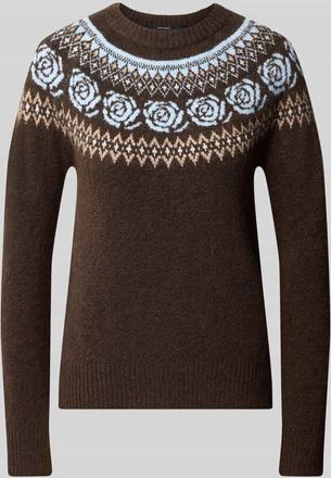 Vero Moda Pullover mit kontrastreichem Rundhals-Strickmuster