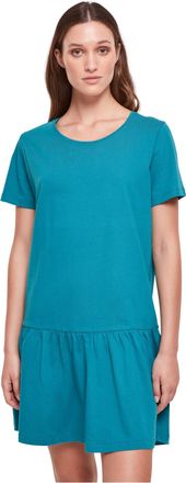 Urban Classics Damen Kleid Ladies Valance Tee Dress watergreen 4XL