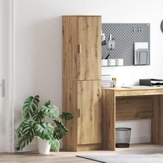 vidaXL Highboard ch&ecirc;ne artisanal 35 x 39 x 168 cm Bois ding&eacute;nierie Vidaxl