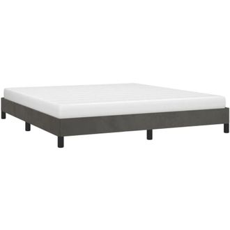 vidaXL Cadre de lit Gris fonc&eacute; 180 x 200 cm Velours