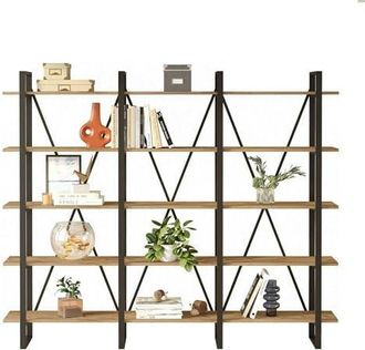 Dmora B&uuml;cherregal Albayt, B&uuml;roregal, B&uuml;cherregal, Bibliothek, 220 x 34 x 180 cm, Eiche