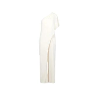 Ralph Lauren Cape Georgette One-Shoulder Jumpsuit - - Jumpsuits & Playsuits - Damen - Wei&szlig; - XS