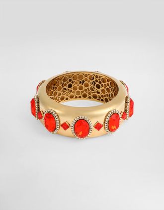 Dolce & Gabbana Armreif Mit Strasssteinen - Frau Bijoux Gold Metall Onesize