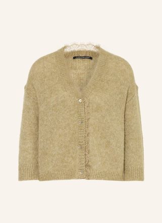 Luisa Cerano Luisa Cerano Strickjacke Mit Alpaka Und Spitze gruen