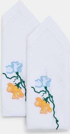 Dorothee Schumacher Bestickte Leinenserviette im 2er-Set