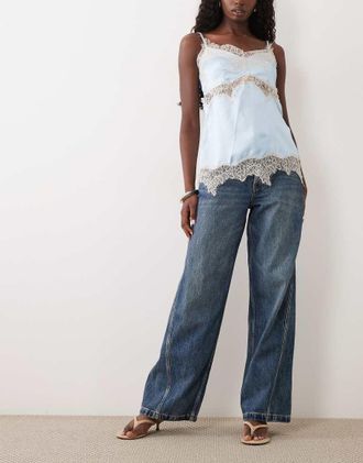 Calvin Klein Jeans jean barrel taille basse d&eacute;lavage bleu moyen