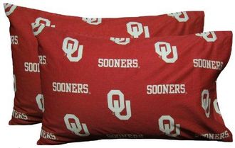 College Covers Everything Comfy Oklahoma Sooners Kissenbez&uuml;ge, Kingsize-Bett, 50,8 x 101,6 cm, inklusive 2 King-Size-Kissenbez&uuml;ge