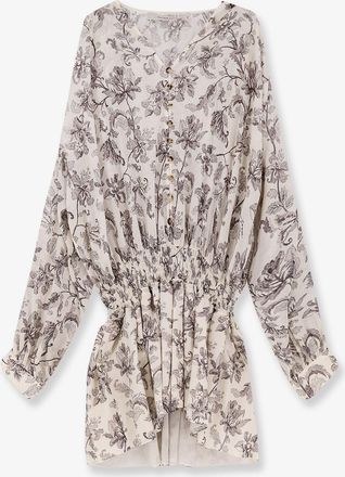 Golden Goose Short cotton dress with floral pattern - GOLDEN GOOSE DELUXE BRAND - gender_Woman