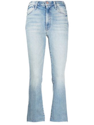 Mother Ausgestellte Cropped-Jeans - Blau