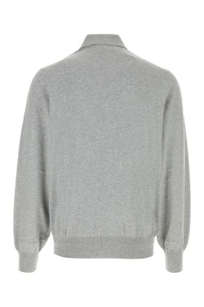 Brunello Cucinelli Mens Cotton Polo Shirt Gray