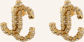 Jimmy Choo London Ohrstecker Jc Mit Swarovski Kristallen gold