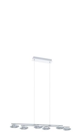 Eglo LED Hängelampe Taruga 1, Pendelleuchte Esstisch dimmbar, Stahl in Chrom, Kunststoff in Weiss warmweiß