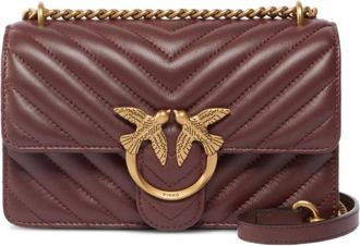 Pinko Pinko, Femme, Sacs, Rouge, Taille: ONE Size Love One Classic Quilting Cross Bag