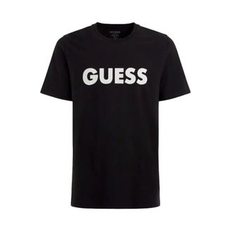 Guess Homme, Tops, Noir, Taille: XS T-shirt Original Logo pour Homme