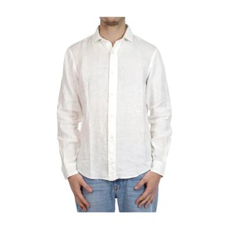 Roy Rogers Wei&szlig;e Leinen Riviera Hemd - - Shirts - Herren - Wei&szlig; - XL