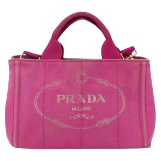 Prada Sac Mini en Toile Pre-owned - Femme - Pre-owned - Rose - Taille: ONE Size