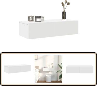vidaXL Vidaxl - tagère murale et tiroirs blanc 60x26,5x15 cm bois dingénierie