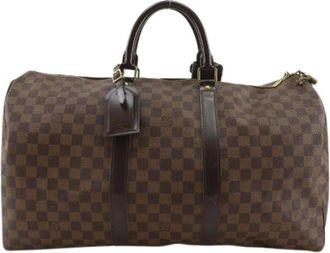 Louis Vuitton unisex, Pre-owned, Brun, Taille: ONE Size Pre-owned Keepall 50 Damier Boston Bag