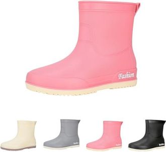 Generic Bottes en caoutchouc pour femme - Bottines Chelsea imperm&eacute;ables - Style d&eacute;contract&eacute; - Pour la p&ecirc;che en plein air, Rose C, 37.5 EU