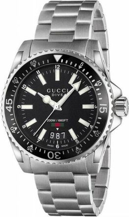Gucci Ya136301 Dive Edelstahl-Uhr - - Accessories - Herren - Grau - ONE SIZE