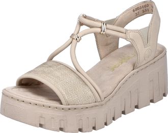 Rieker Damen 68056 Sandale, Beige, 39 EU