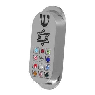 Valiclud Metal Mezuzah Plaque aus Glattem Eisenlegierung Religiöses Auto Ornament Detailreiches Jüdisches Schutzsymbol Leichtes und Praktisches Design für Fahr