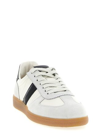 Tom Ford Mens Bicolor Calfskin Sneakers