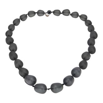 Emporio Armani Halskette mit Harzperlen - - Accessories - Damen - Schwarzk - ONE SIZE