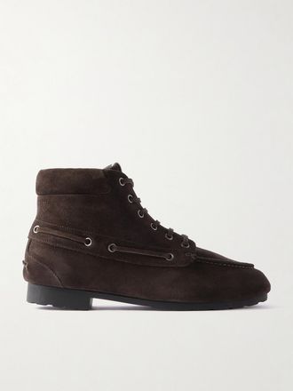 Bally Paphos Schn&uuml;rstiefel Aus Veloursleder - Braun