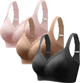 Generic Nouveau soutien-gorge sans armatures grande taille pour femme, fin, respirant, souligne les gros seins et met en valeur de belles courbes parfaites. B