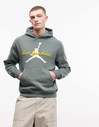 Nike Jordan Brooklyn - Sweat &agrave; capuche en polaire - Vert fonc&eacute;