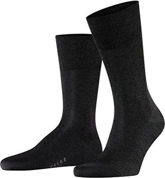 Falke Tiago M So coton fil dÉcosse durable unies 1 paire, Chaussettes Homme, Gris Anthracite Melange 3095, 41-42