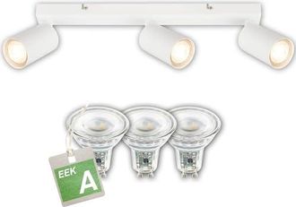 B.K.Licht EEK A LED Deckenlampe schwenkbar, 3000K warmwei&szlig;, je 2W, je 450 Lumen, ca. 50.000h Licht, Deckenleuchte, Lampe, Wohnzimmerlampe, Schlafzimmerlampe, K&uuml;