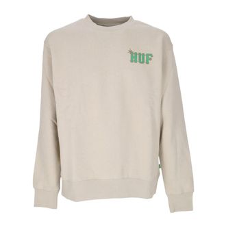 HUF Sideline Crewneck - - Sweatshirts & Hoodies - Herren - Beige - XL