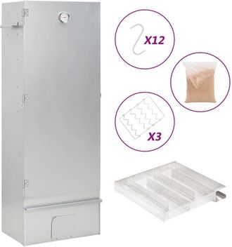 vidaXL Vidaxl - R&auml;ucherofen mit Kaltrauchgenerator Verzinkter Stahl