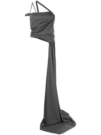 The Attico haut &agrave; encolure asym&eacute;trique - Gris