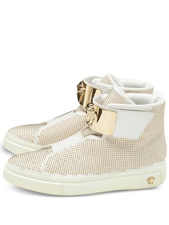 Versace baskets &agrave; motif medusa - Blanc