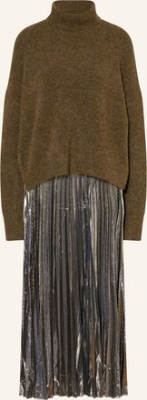 AllSaints Allsaints Set Spark: Kleid Mit Plissees Und Rollkragenpullover gold