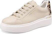 Queen Helena Baskets basses Baskets avec plateau l&eacute;ger blanc pour femme X30-8, X34 12 Beige, 37 EU