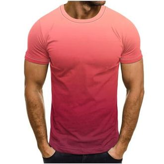 Generic T-shirt &agrave; col rond pour homme, l&eacute;ger, d&eacute;contract&eacute;, &eacute;l&eacute;gant, extensible, confortable, respirant, basique &agrave; manches courtes, chemise de course &agrave; pied et