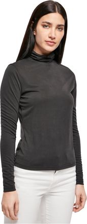 Urban Classics Damen T-Shirt Ladies Modal Turtleneck Longsleeve Black L