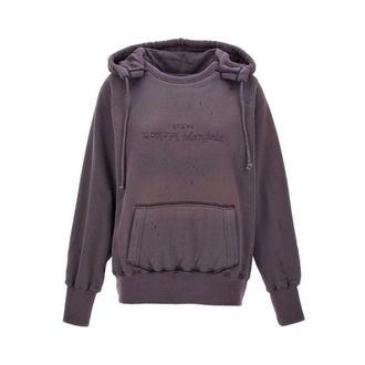 Maison Margiela Femme, Sweatshirts et sweats &agrave; capuche, Violet, Taille: 36 FR Cotton SweaT-shirt with Graphic Print