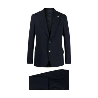 Lardini Homme, Costumes, Bleu, Taille: S Costume crois&eacute; avec gilet