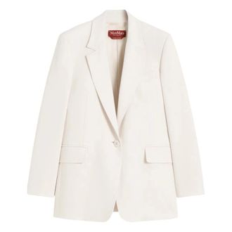 Max Mara Single-breasted Cady Blazer - - Jackets - Damen - Beige - S