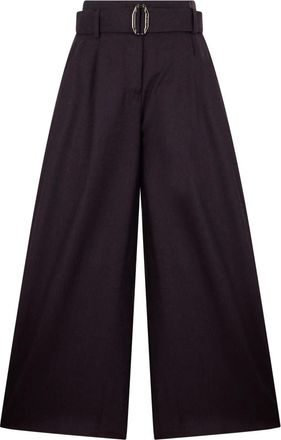 Moorer Pantalon Large Taille Haute - Femme - Pantalons - Violet - Taille: 36 FR