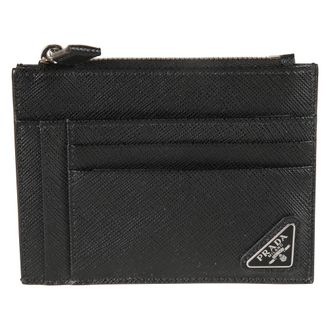Prada Saffiano Leder Kartenetui - - Accessories - Herren - Schwarzk - ONE SIZE