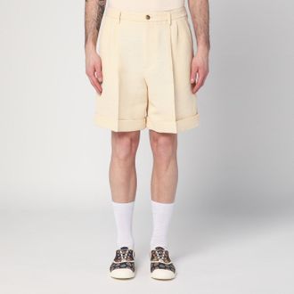 Valentino Butterfarbene Bermudashorts mit Umschlag