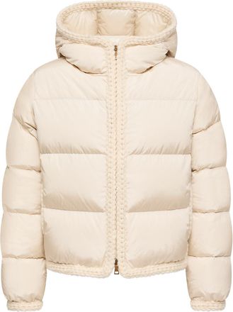 Moncler Moncler Doudoune Courte &Agrave; Capuche Evocateur, Femme, Beige, Taille: 00